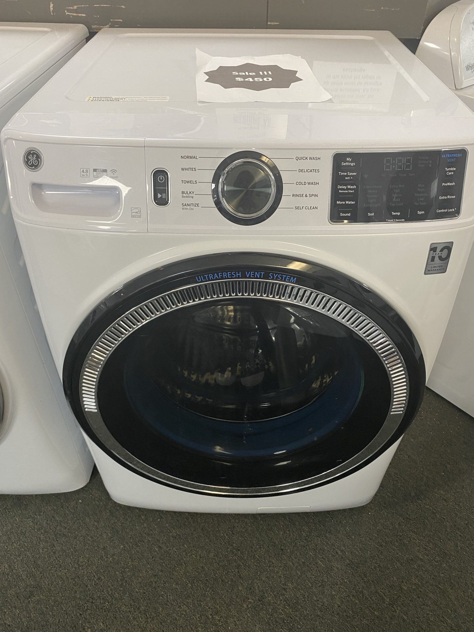 (USED) GE Front Load Washer GFW550SSN2WW - Discount Appliances